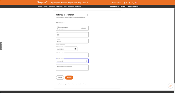 How to add a new Interac contact and send money by Interac e-transfer ...