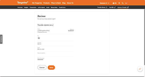 How to add a new Interac contact and send money by Interac e-transfer ...