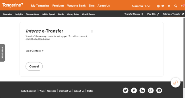 How to add a new Interac contact and send money by Interac e-transfer ...