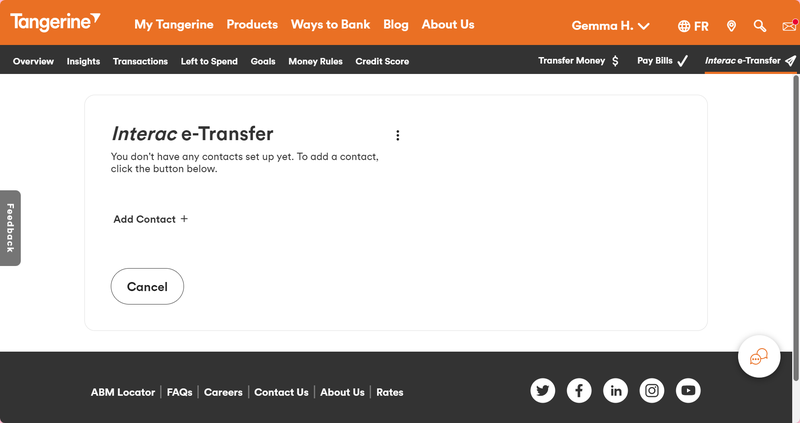 How to add a new Interac contact and send money by Interac e-transfer ...